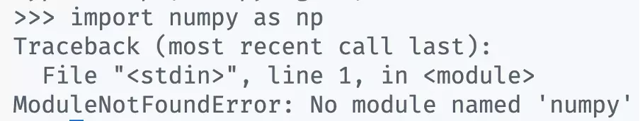 ModuleNotFoundError : aucun module nommé « NumPy » 3785_1