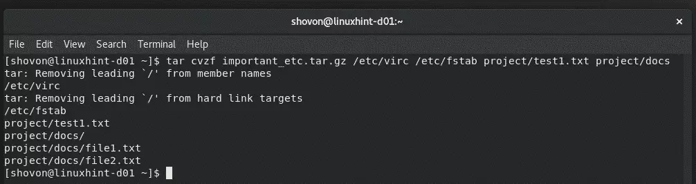 Linux Tar Command ကိုအသုံးပြုနည်း 384_10