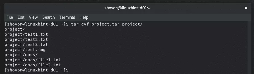 Kā lietot Linux Tar komandu 384_3