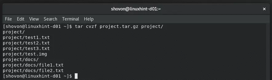 Linux Tar Command ကိုအသုံးပြုနည်း 384_5