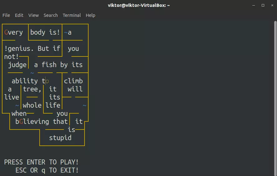 Vim 遊戲——你可以用 Vim 編輯器玩的遊戲 3873_5