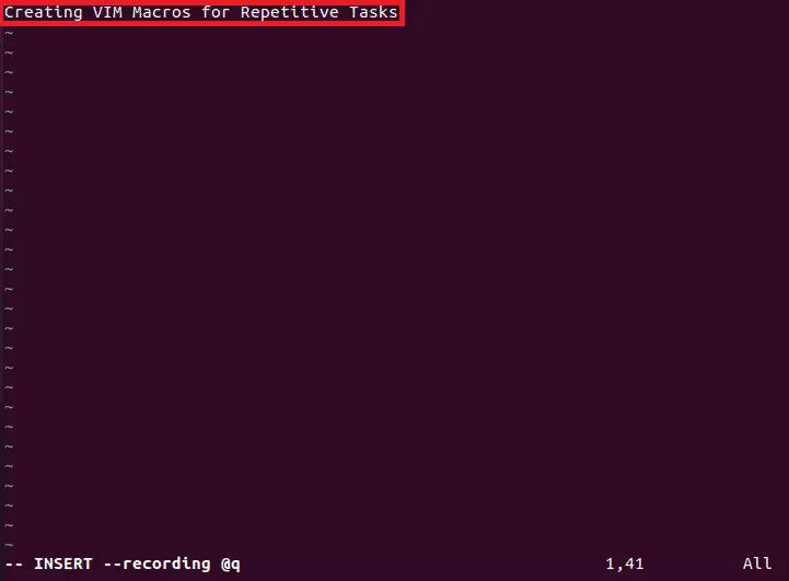 Yadda ake ƙirƙirar Macros a cikin VIM don Maimaita Ayyuka? 3877_3