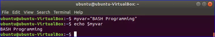 Programación de variables bash