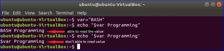 Bash پروگرامنگ میں متغیرات کا استعمال کیسے کریں۔ 3975_3