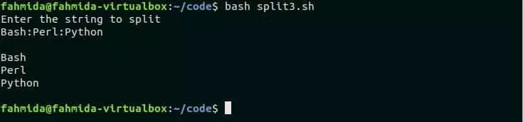 Eksempler på Bash Split String 3980_2