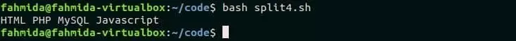 Bash Split String Օրինակներ 3980_3