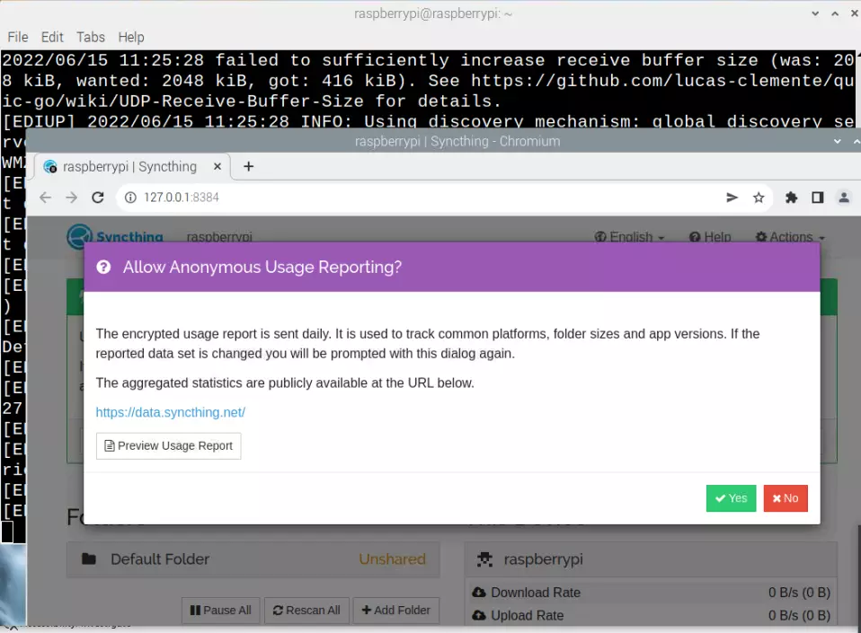 Synchroniséiert Dateien op Ärem Raspberry Pi mat Syncthing 4019_7