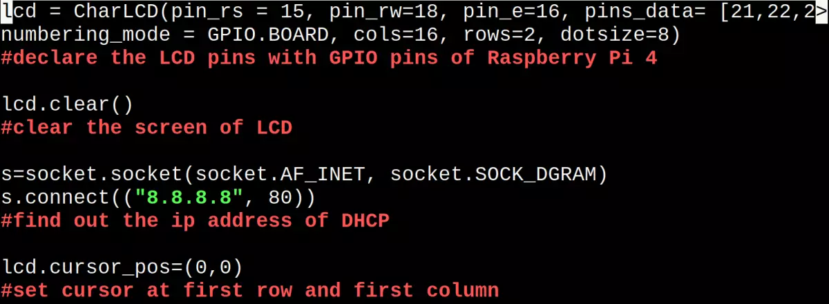 Raspberry Pi 4-ийн IP хаягийг LCD дээр хэрхэн харуулах вэ 4050_13