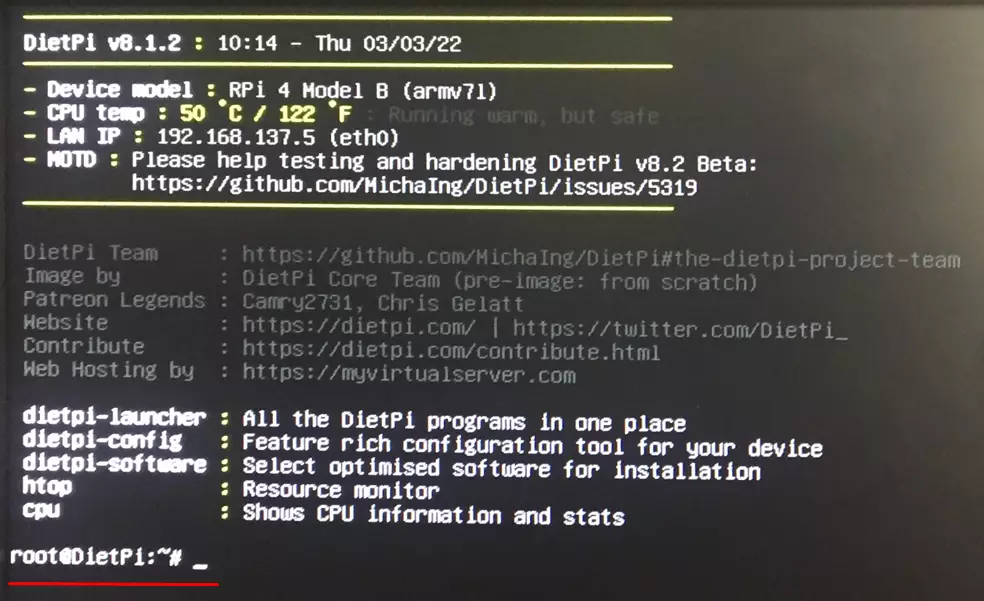 Ako nainštalovať a nakonfigurovať DietPi na Raspberry Pi 4 4054_18