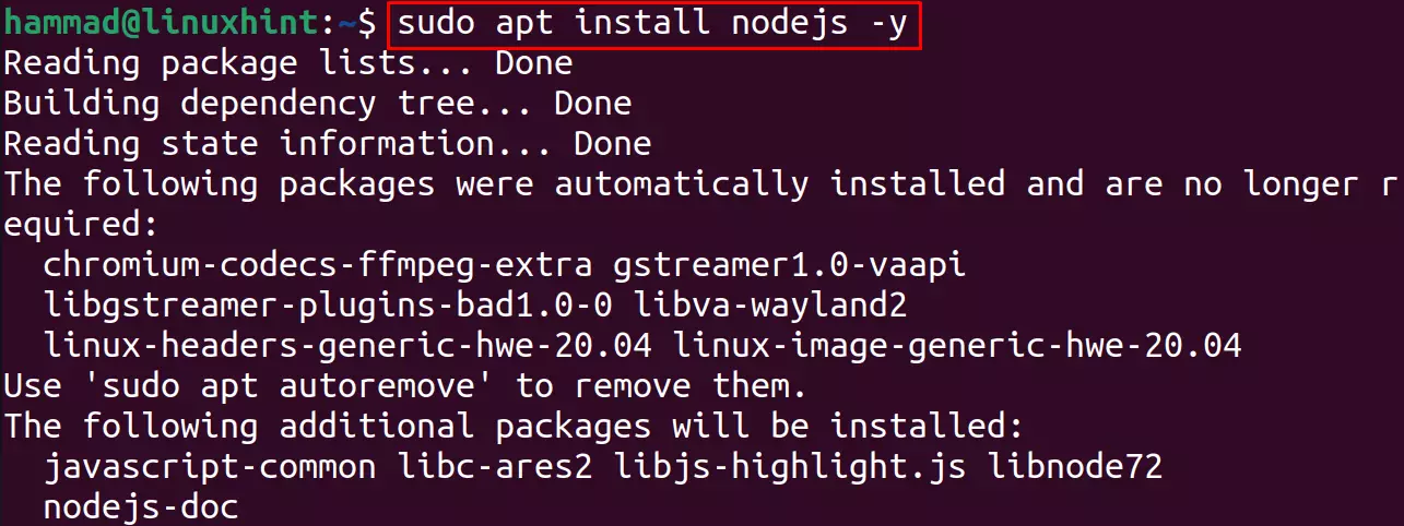 Njira za 3 zoyika Node.js pa Ubuntu 22.04 4060_1