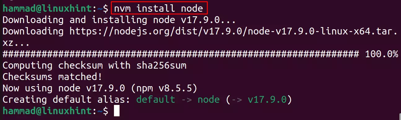 3 Weeër fir Node.js op Ubuntu 22.04 z'installéieren 4060_12