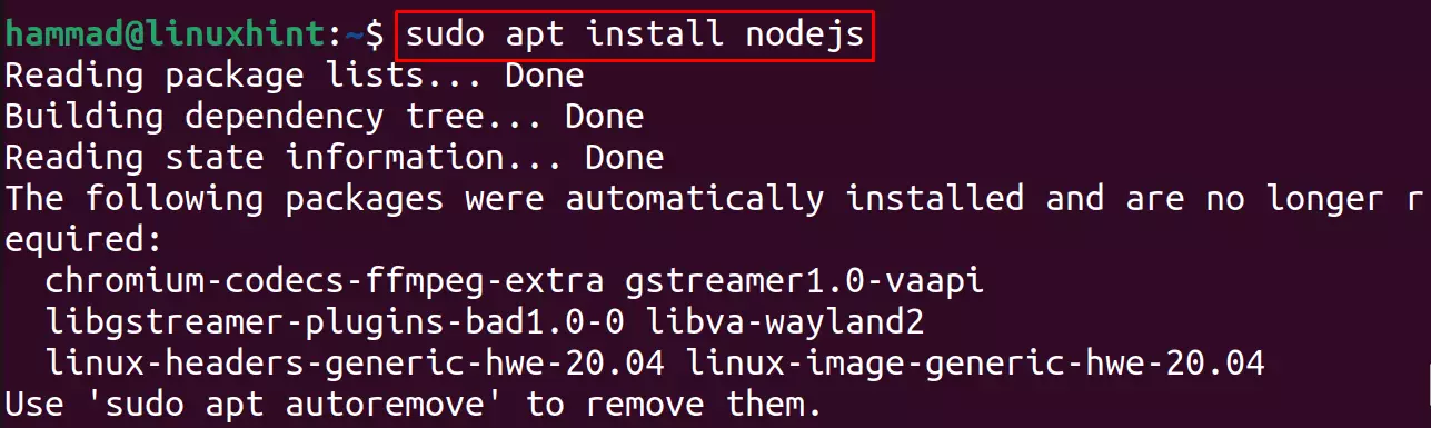 Ubuntu 22.04 жүйесінде Node.js орнатудың 3 жолы 4060_6