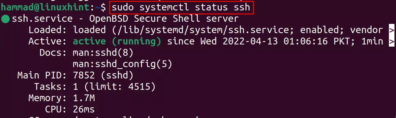 كيفية تمكين واستخدام SSH على Ubuntu 22.04 4064_2
