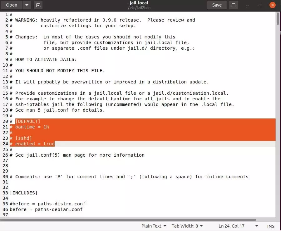Instal·lació i configuració de Fail2ban a Ubuntu 20.04 4101_5