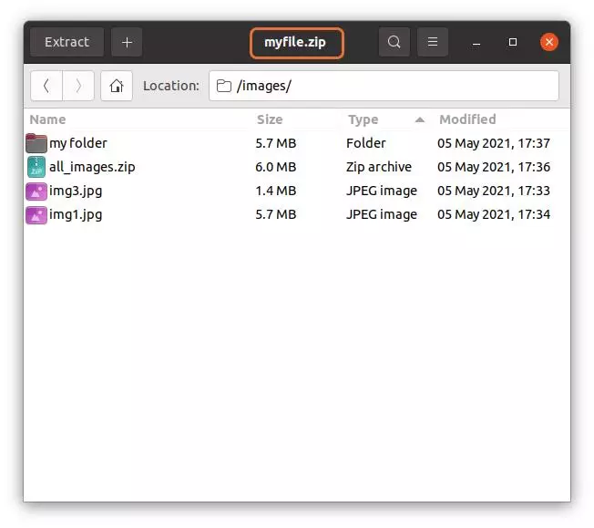 ວິທີການຍົກເວັ້ນໄຟລ໌ຈາກແຟ້ມ zip ໃນ Linux 4153_3
