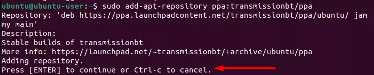 如何在 Ubuntu 22.04 中安裝 Transmission 3.00 BitTorrent 客戶端 415_2