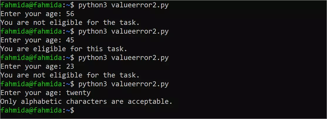 Python मध्ये ValueError अपवाद हाताळणे 4177_2