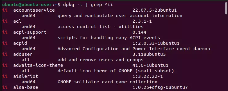 如何在 Ubuntu 22.04 中列出已安裝的軟件包 418_3
