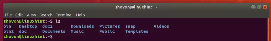 Nola erabili ls komandoa Linux-en
