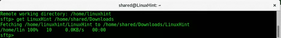 Gamit ang sftp mula sa command line ng Linux 4246_4