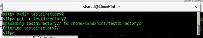 Gamit ang sftp mula sa command line ng Linux 4246_7