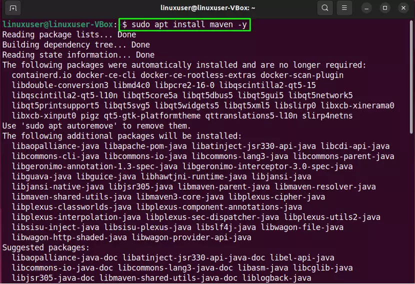 Kif Tinstalla Apache Maven fuq Ubuntu 22.04 424_3