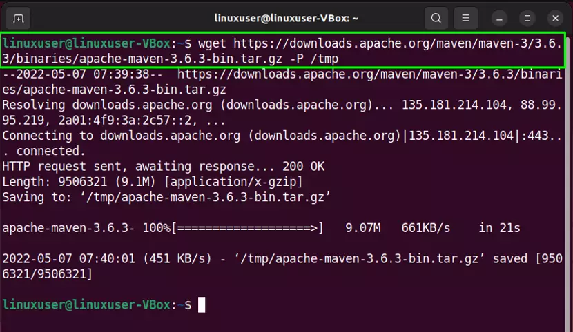 Ubuntu 22.04 တွင် Apache Maven ကို ထည့်သွင်းနည်း 424_7