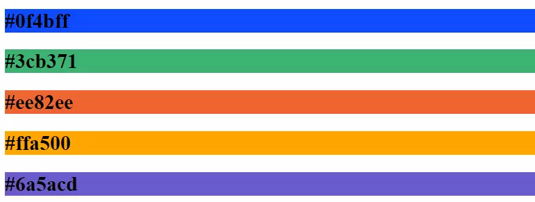 CSS дахь HEX, RGB, & RGBA Өнгө | Тайлбарласан 4281_3