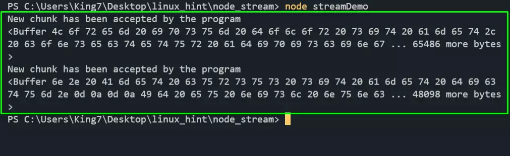 ዥረቶችን በመጠቀም በ Node.js ውስጥ የፋይል አያያዝ | በምሳሌዎች ተብራርቷል። 4297_4