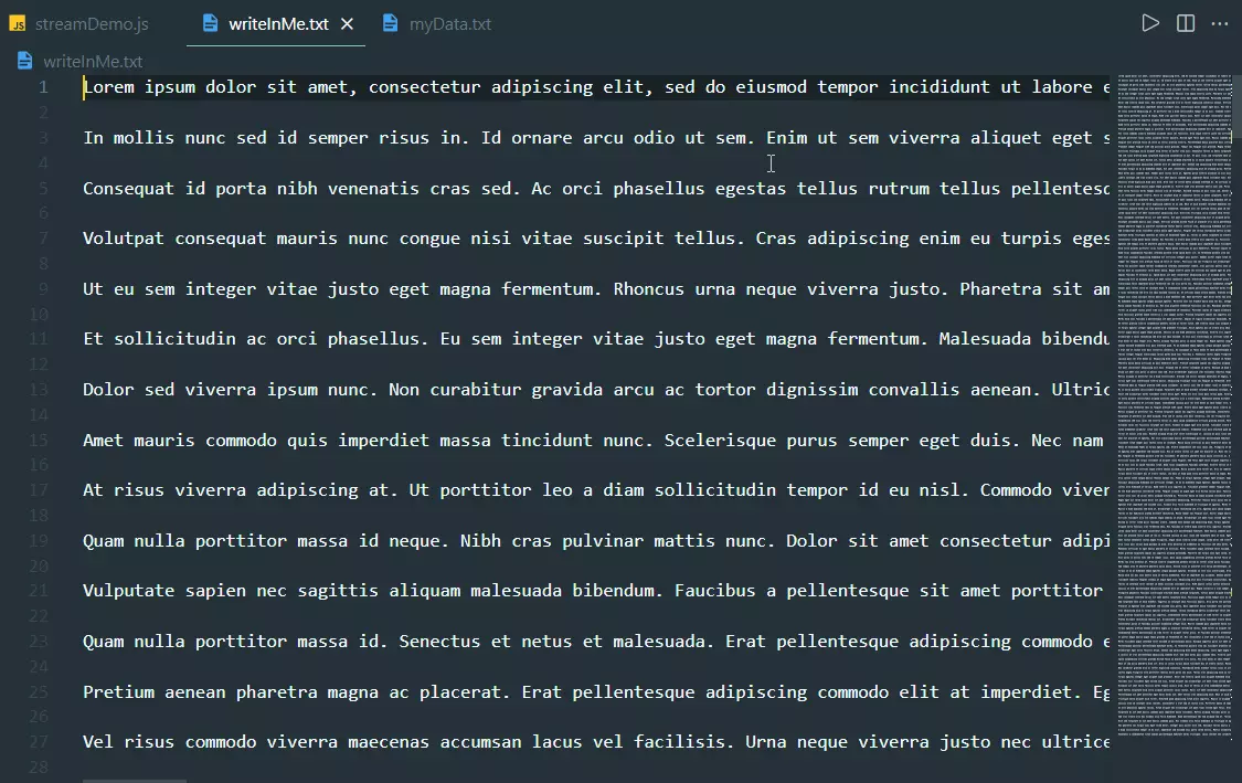 Filhåndtering i Node.js ved hjælp af Streams | Forklaret med eksempler 4297_7