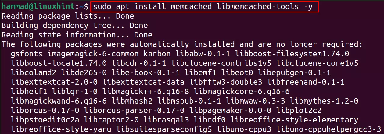 Kuinka asentaa Memcached Ubuntuun 22.04