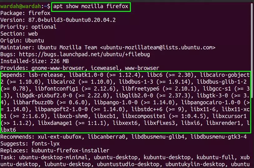 Ubuntu 20.04-də bir paketin asılılığını necə yoxlamaq olar 4311_1