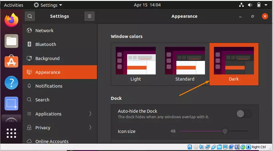 Wéi aktivéiert Dark Mode op Ubuntu 20.04 LTS 4314_4