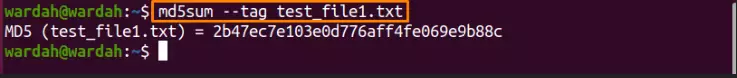 md5sum కమాండ్ని ఎలా ఉపయోగించాలి? 4317_3