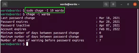 Paano Gamitin ang Linux Chage Command? 4320_5