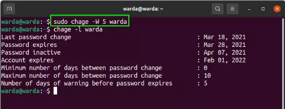 Paano Gamitin ang Linux Chage Command? 4320_6