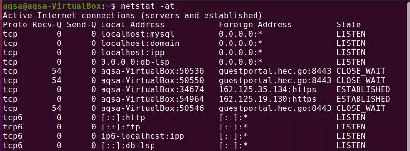Netstat-opdrag in Linux 4333_10