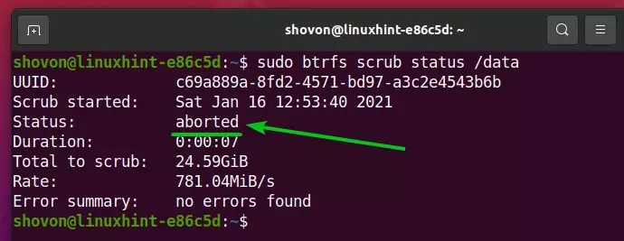 Meriv çawa Btrfs Scrub bikar tîne? 4368_27