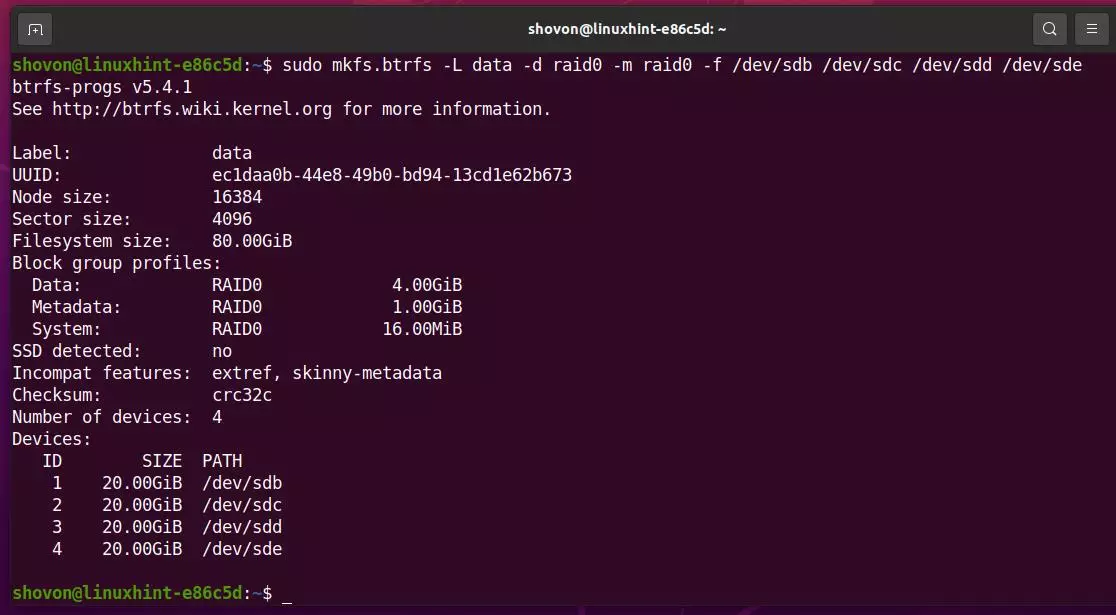 কিভাবে Btrfs RAID সেট আপ করবেন 4369_5