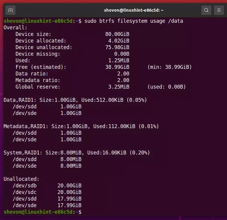 Btrfs RAIDని ఎలా సెటప్ చేయాలి 4369_66