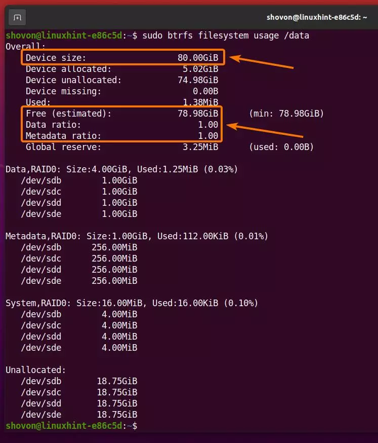 Btrfs RAIDን እንዴት ማዋቀር እንደሚቻል 4369_9