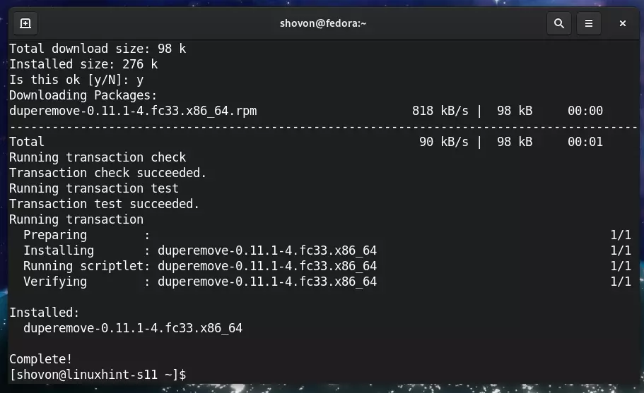 Maitiro Ekuchengetedza Disk Space uchishandisa Btrfs Deduplication 4374_12