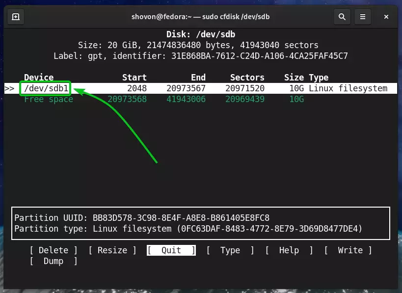 Asenna ja käytä Btrfs Fedora 33:ssa 4375_10