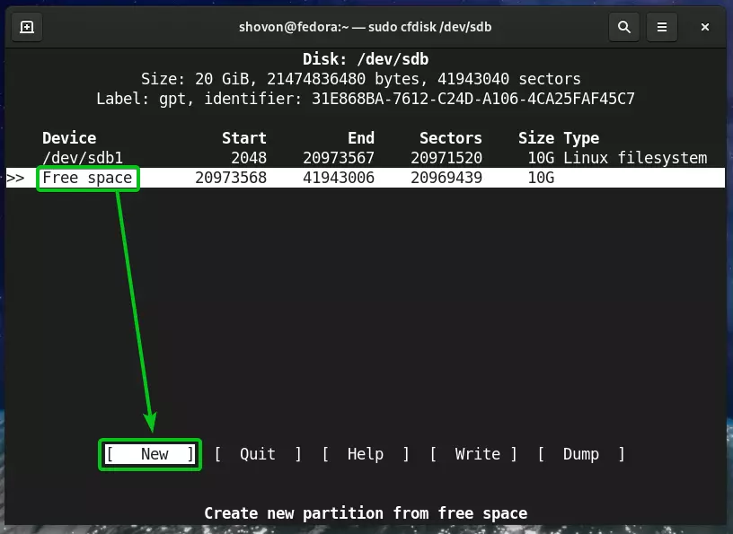 Nruab thiab siv Btrfs ntawm Fedora 33 4375_11