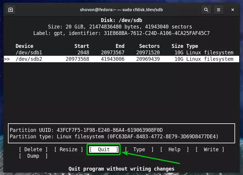 Zainstaluj i używaj Btrfs w Fedorze 33 4375_17