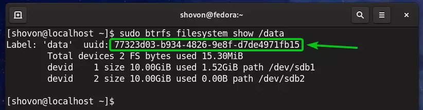 Faka futhi usebenzise ama-Btrfs ku-Fedora 33 4375_42