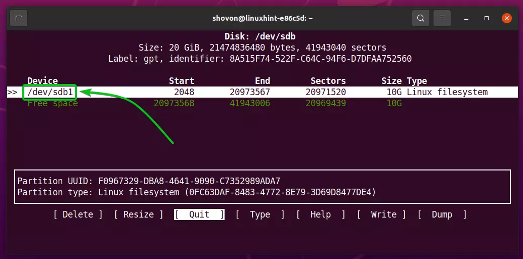 Ubuntu 20.04 LTS жүйесінде Btrfs орнатыңыз және пайдаланыңыз 4380_10