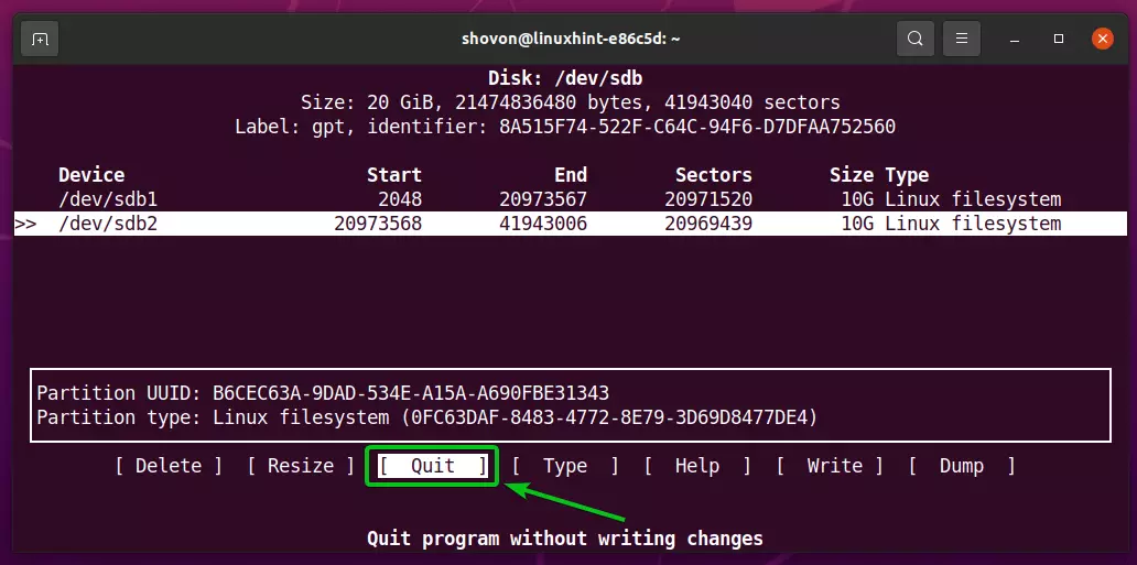 Enstale epi sèvi ak Btrfs sou Ubuntu 20.04 LTS 4380_17