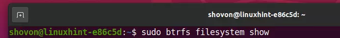 Ubuntu 20.04 LTS پر Btrfs انسٹال اور استعمال کریں۔ 4380_24