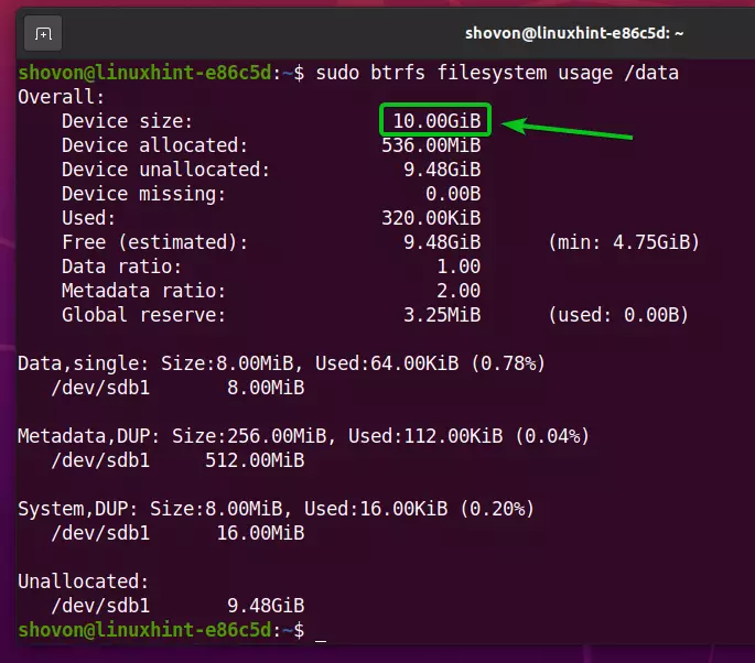 Instale e use Btrfs en Ubuntu 20.04 LTS 4380_28
